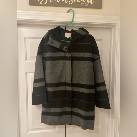 LOFT | Jackets & Coats | Nwt Striped Loft Coat | Poshmark